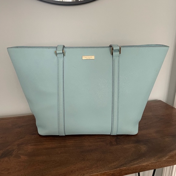 kate spade | Bags | Kate Spade New York Kitt Large Tote Baby Blue ...